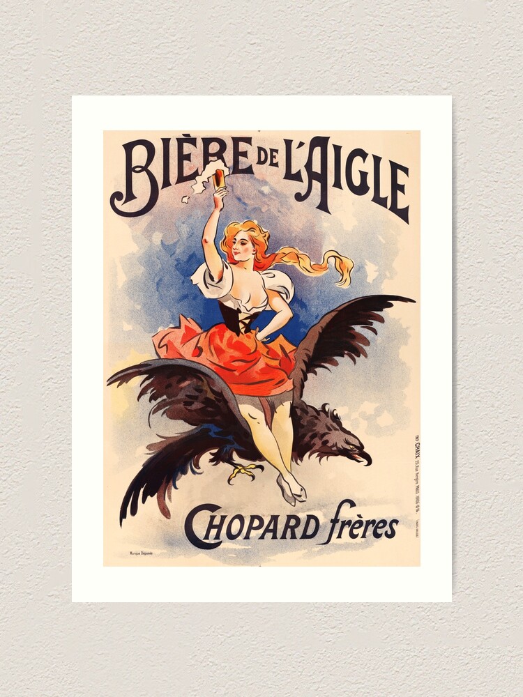 "BIERE DE L' AIGLE Chopard Freres Eagle Beer 1904 Vintage French Beer ...