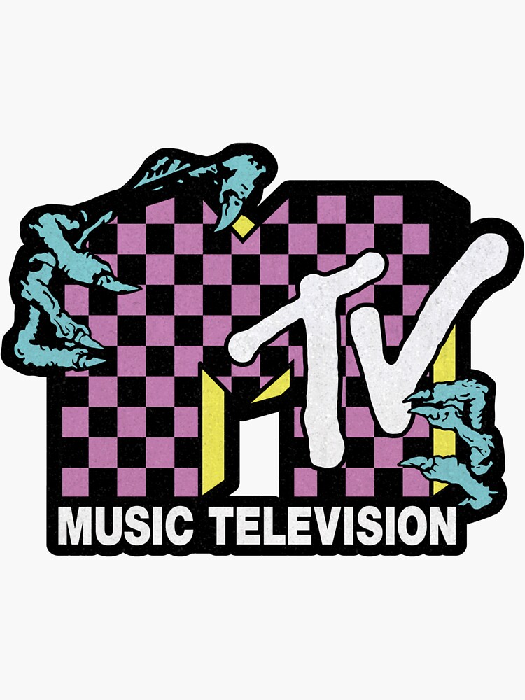 "Retro MTV Logo Leopard Print Gradient" Sticker for Sale by ...