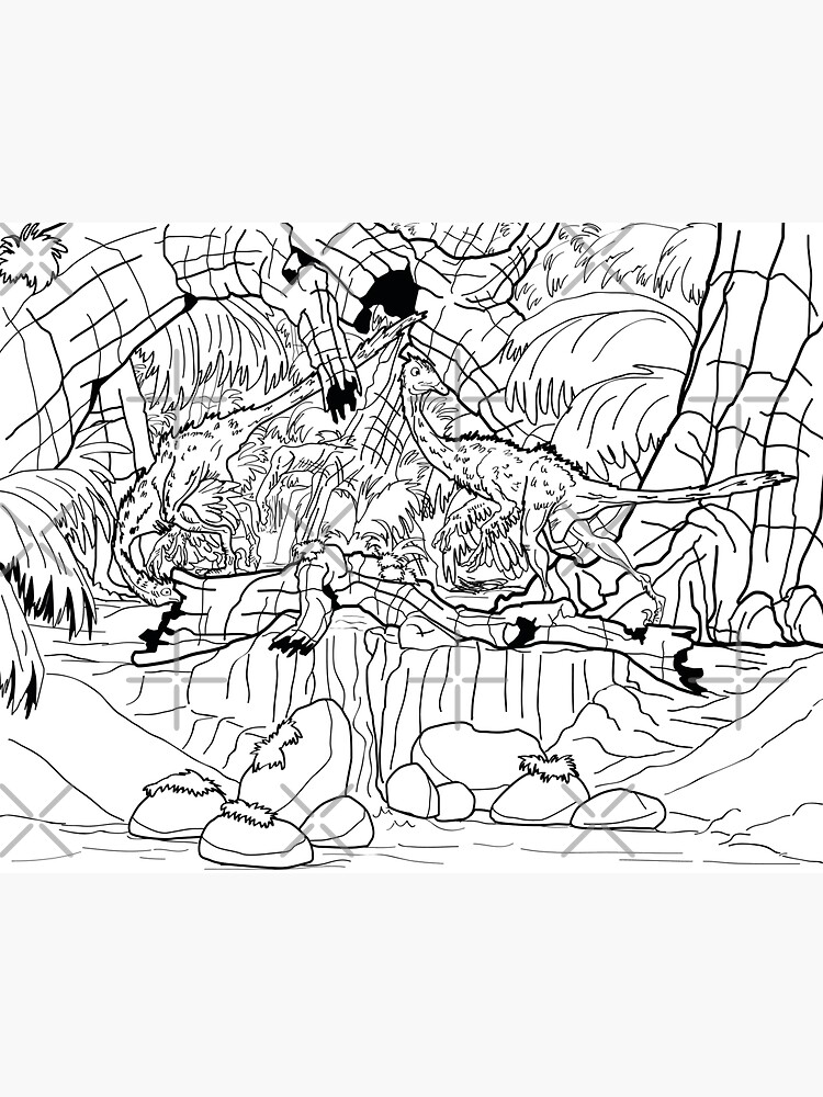 "Urbacodon Dinosaur Line Art" Sticker for Sale by zenithcreative ...