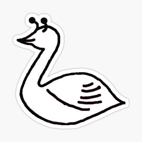 "Duck Alien Black Line" Sticker for Sale by KillNil | Redbubble