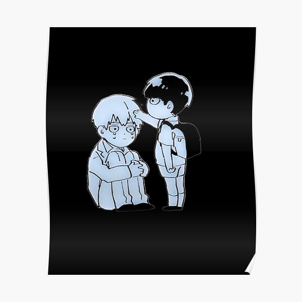 "mob psycho 100 - mob & reigen" Poster for Sale by MohamedATouil ...