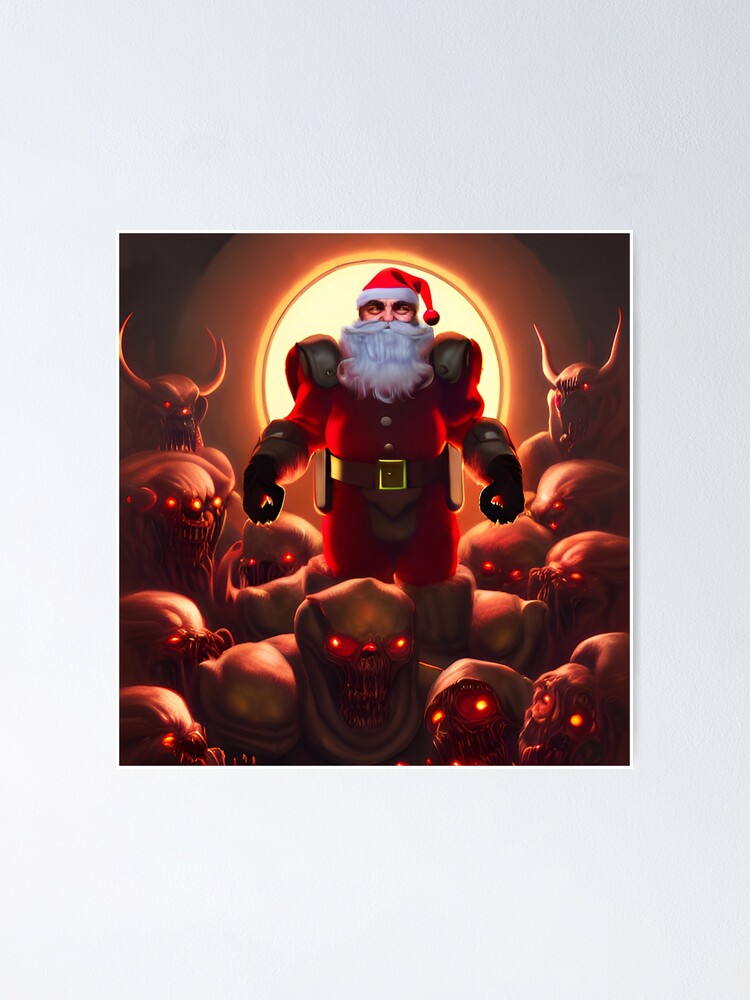 "Santa Claus with demons" Poster for Sale by DopeDesign111 | Redbubble