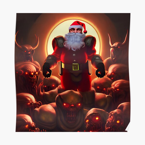 "Santa Claus with demons" Poster for Sale by DopeDesign111 | Redbubble
