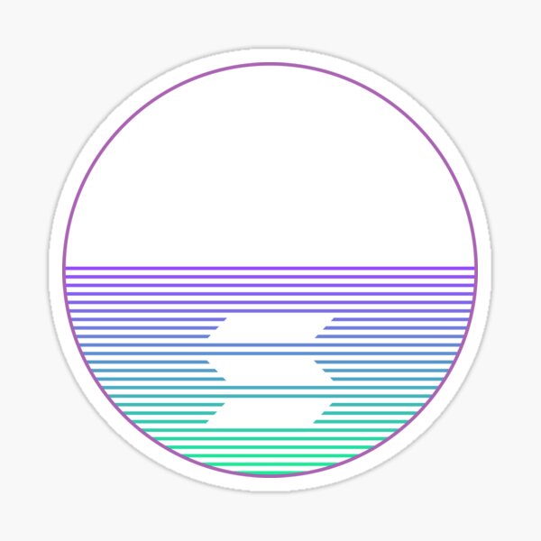 "Solana SOL Crypto Altcoin - Outlined Circle with Cut Out Logo" Sticker ...