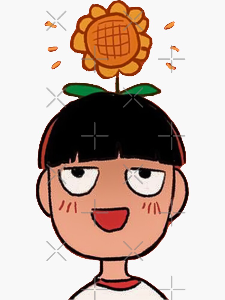 "mob psycho 100 - mob flower" Sticker for Sale by MohamedATouil | Redbubble