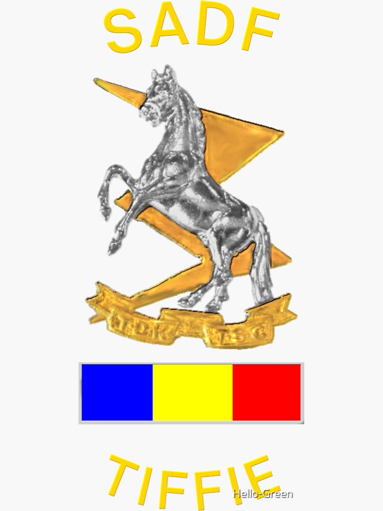 "SA TSC SADF Tiffie" Sticker for Sale by Hello-Green | Redbubble