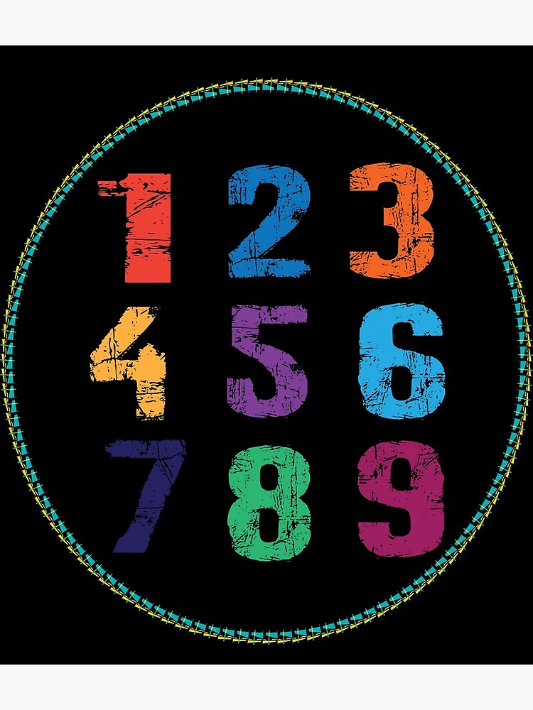 Classic 123 | Modern Minimalist Counting Numbers Premium Matte Vertical ...