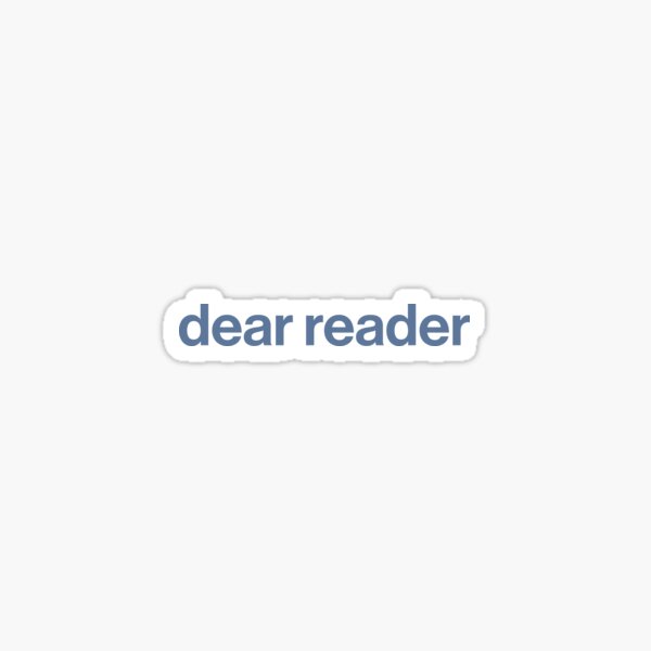 "taylor swift dear reader" Sticker for Sale by esthetay | Redbubble