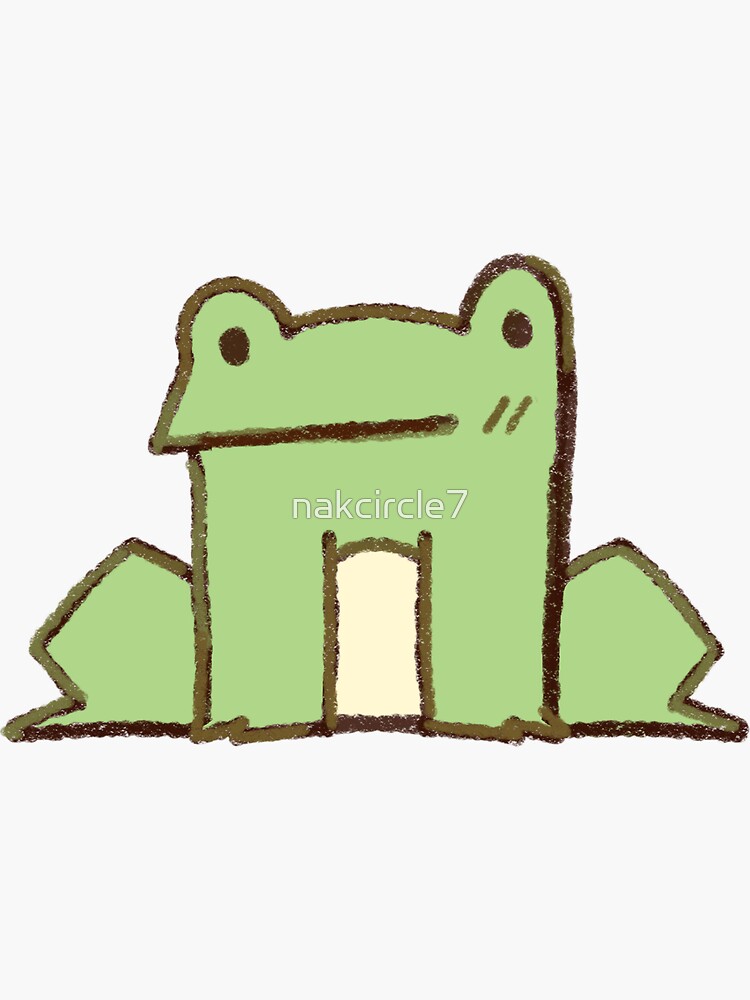 "What/Bored Frog" Sticker for Sale by nakcircle7 | Redbubble