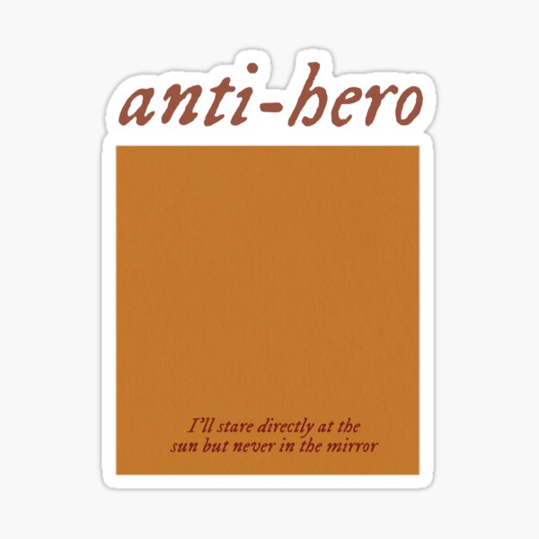 "anti-hero lyric color palette / graphic design" Sticker for Sale by ...