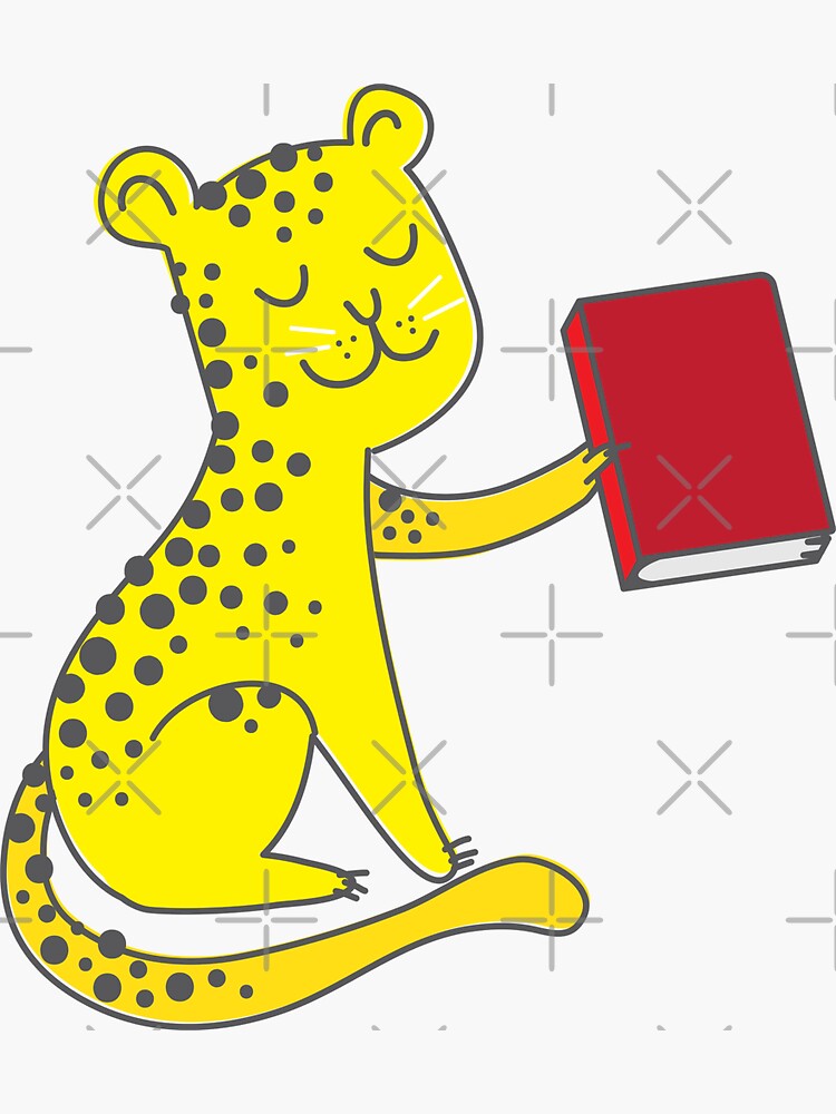 "No Cheetah here (I study)" Sticker for Sale by cheekyfoxart | Redbubble