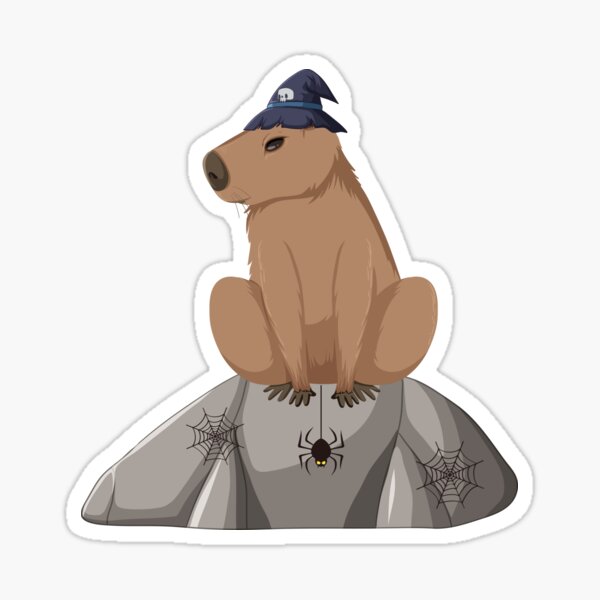 "Halloween Funny Capybara Meme" Sticker for Sale by E-KaLsshop | Redbubble