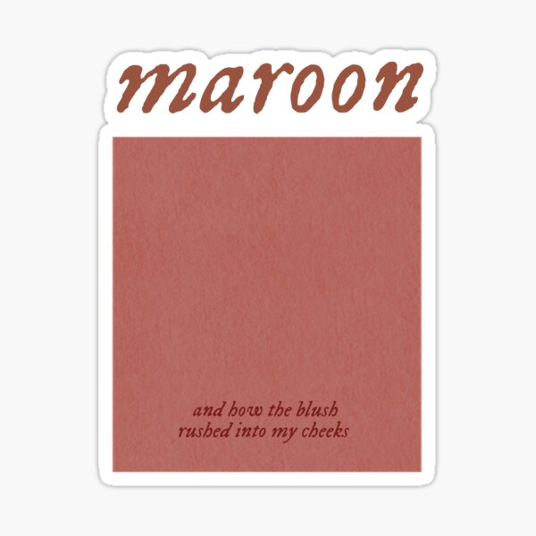 "maroon lyric color palette / graphic design" Sticker for Sale by ...