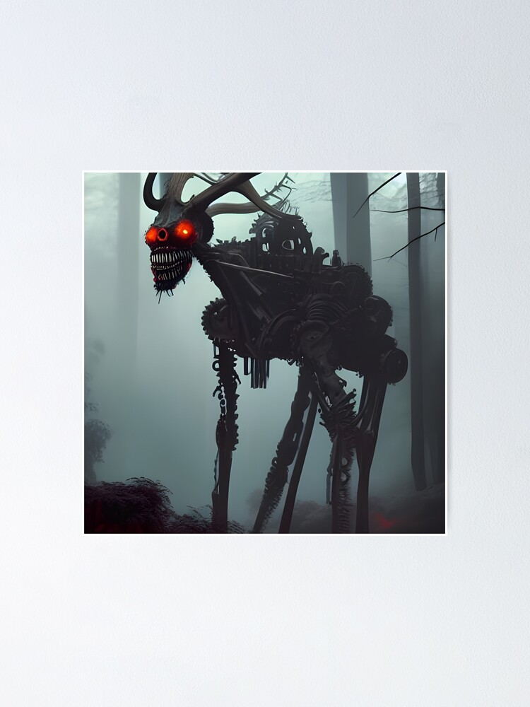 "Mechanical Wendigo" Poster for Sale by ZenEverAI | Redbubble