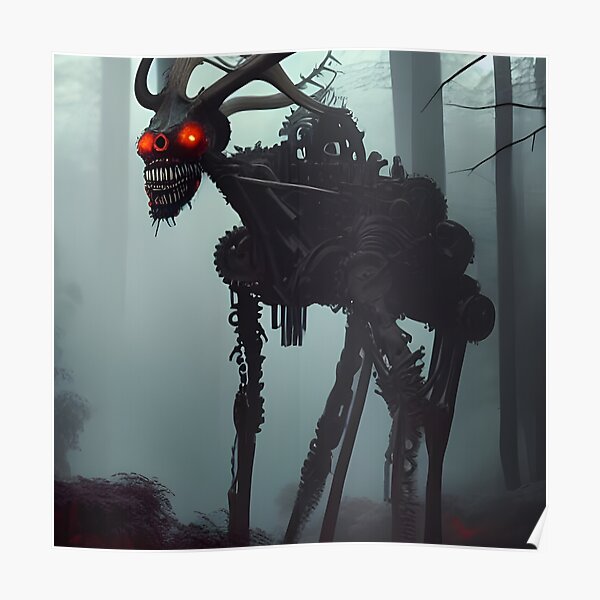 "Mechanical Wendigo" Poster for Sale by ZenEverAI | Redbubble