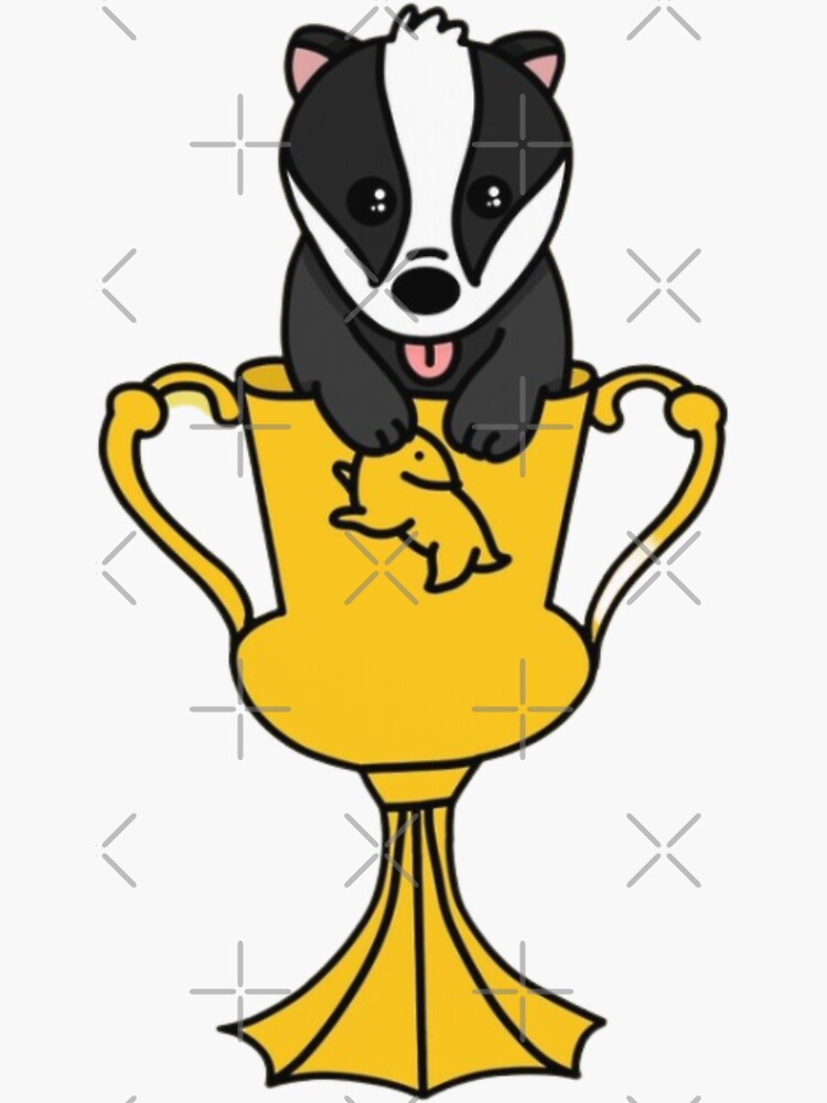 "Cartoon Magic Badger and Cup" Sticker for Sale by LopezDesigns58 ...