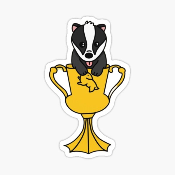 "Cartoon Magic Badger and Cup" Sticker for Sale by LopezDesigns58 ...