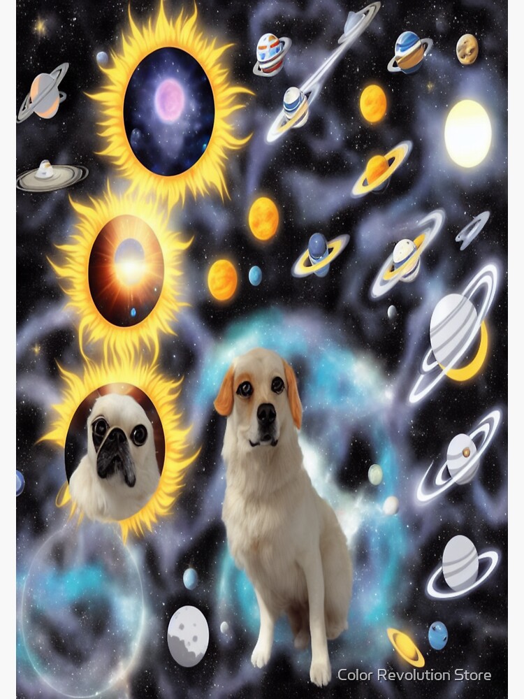"space dog exploring the universe" Sticker for Sale by bekim1997 ...