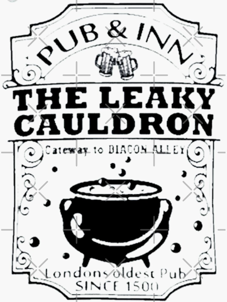 "Pub and Inn Leaky Cauldron" Sticker for Sale by LopezDesigns58 | Redbubble