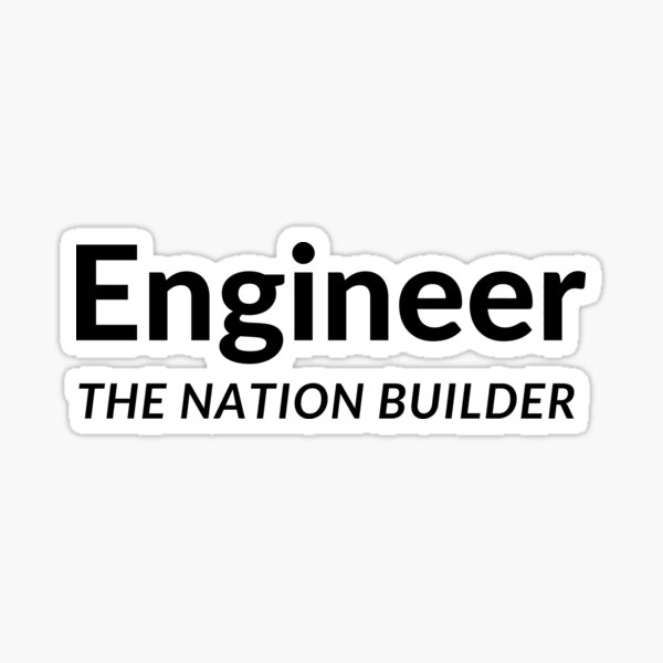 "Engineer" Sticker for Sale by zohandesigns | Redbubble