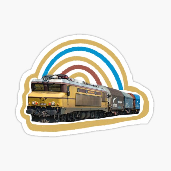 "Railroad road locomotive usa trains usa locomotive" Sticker for Sale ...