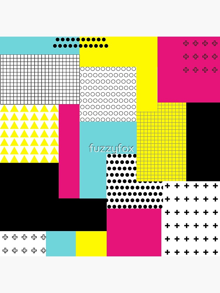 "Print in memphis style design" Poster for Sale by fuzzyfox | Redbubble