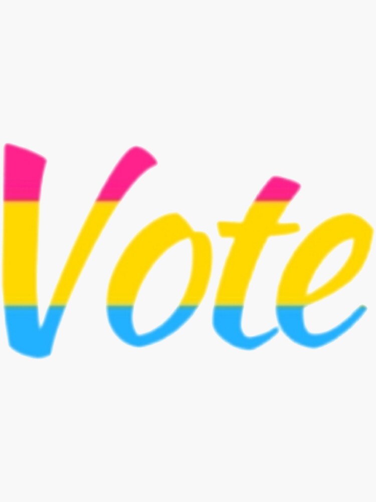 " pan flag vote" Sticker for Sale by Maurizumono2 | Redbubble