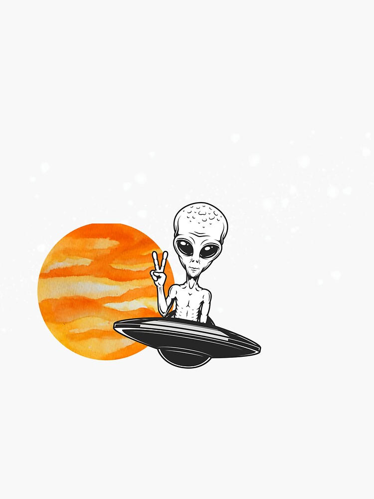 "Alien say hii" Sticker for Sale by Dclone | Redbubble