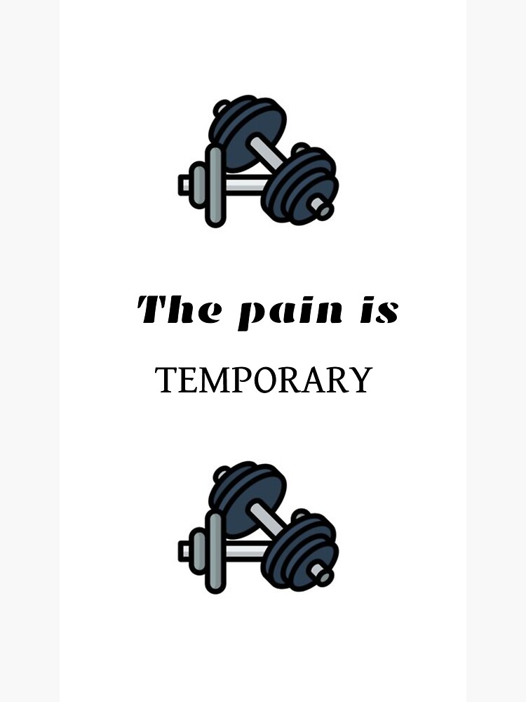 "The pain is temporary sticker" Sticker for Sale by Cocodesign1 | Redbubble