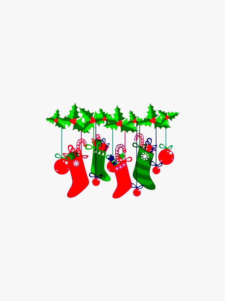"Cute Christmas socks sticker pack" Sticker for Sale by Denislov ...
