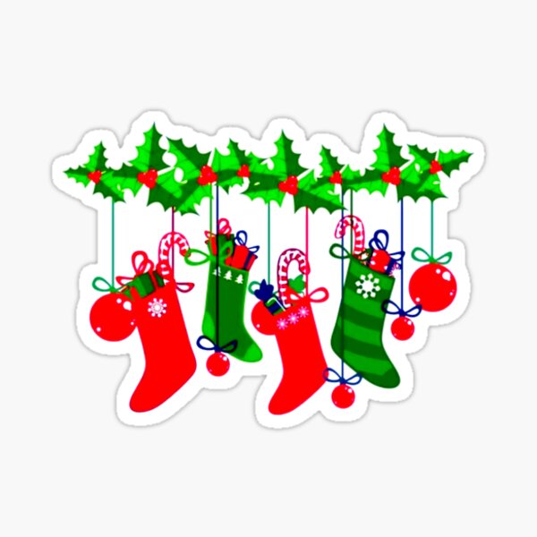 "Cute Christmas socks sticker pack" Sticker for Sale by Denislov ...
