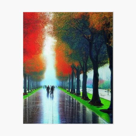 " Painting depicting all four season in one painting, summer, winter ...