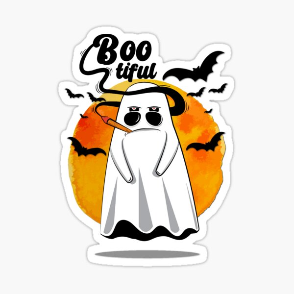 "Happy Halloween Bootiful " Sticker for Sale by CORFICREATIVE | Redbubble
