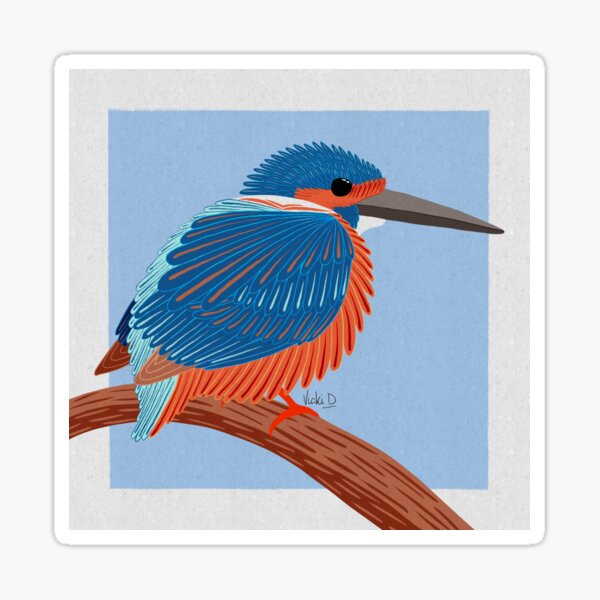 "Kingfisher" Sticker for Sale by Pikaling | Redbubble