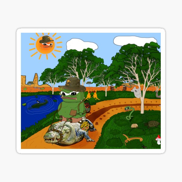"Australian Apu Travel" Sticker for Sale by Ron-Stickers | Redbubble