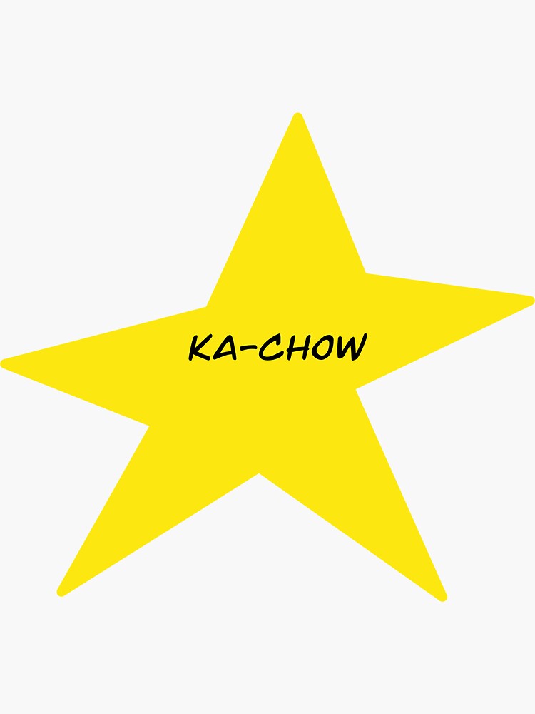 "Ka-Chow Sticker" Sticker for Sale by marsslv | Redbubble