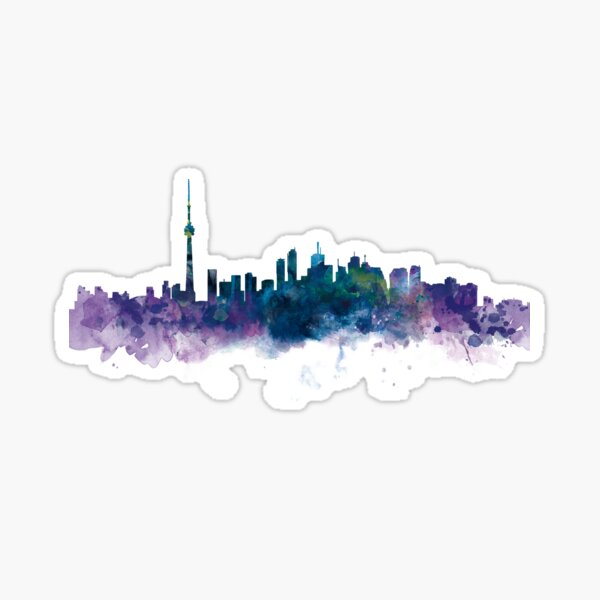 "Toronto Skyline" Sticker for Sale by MonnPrint | Redbubble