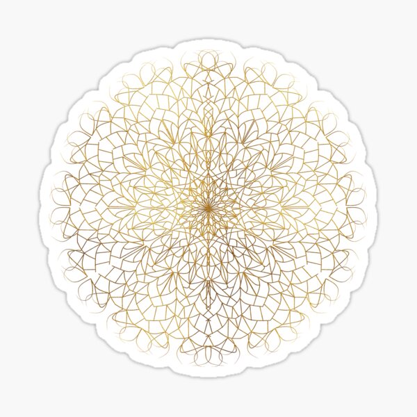 "Gold Mandala" Sticker for Sale by RoxanneG | Redbubble