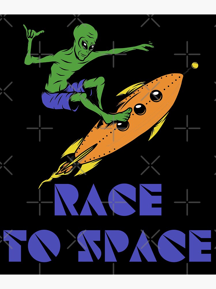 "Race To Space" Sticker for Sale by RockBeeDesigns | Redbubble