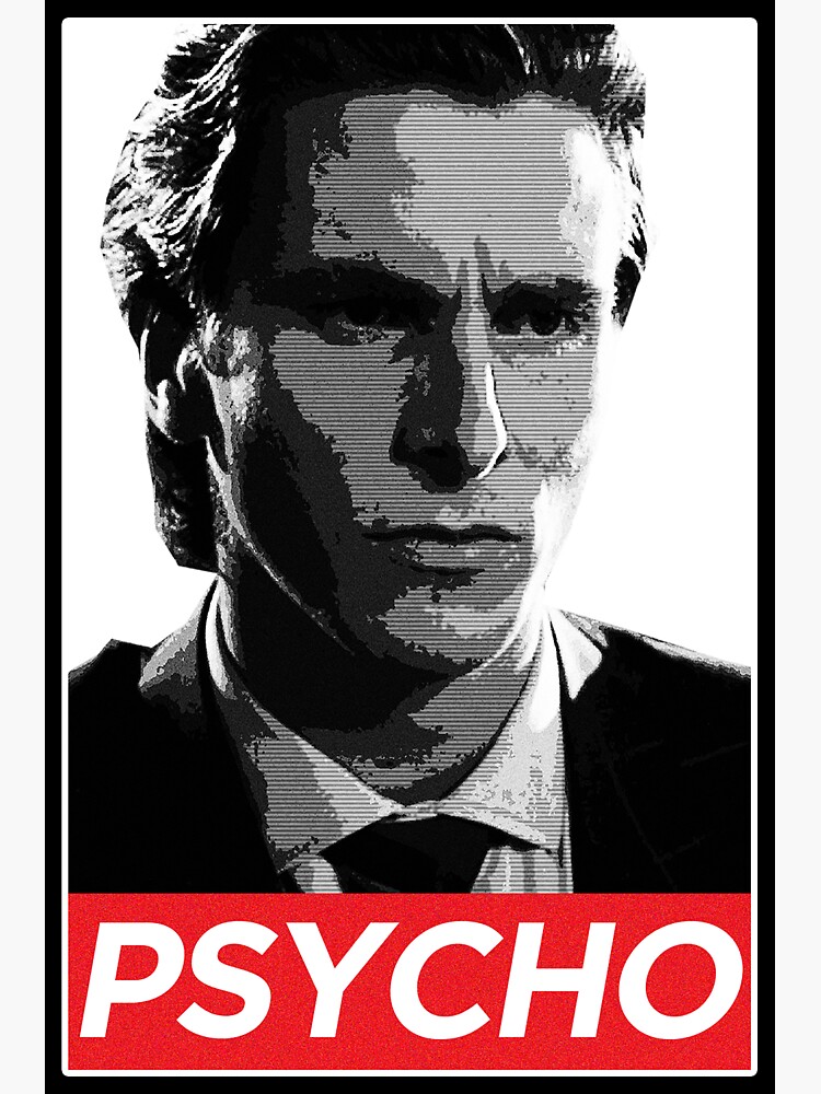 "Patrick Bateman American Psycho" Sticker by VVdesigns | Redbubble