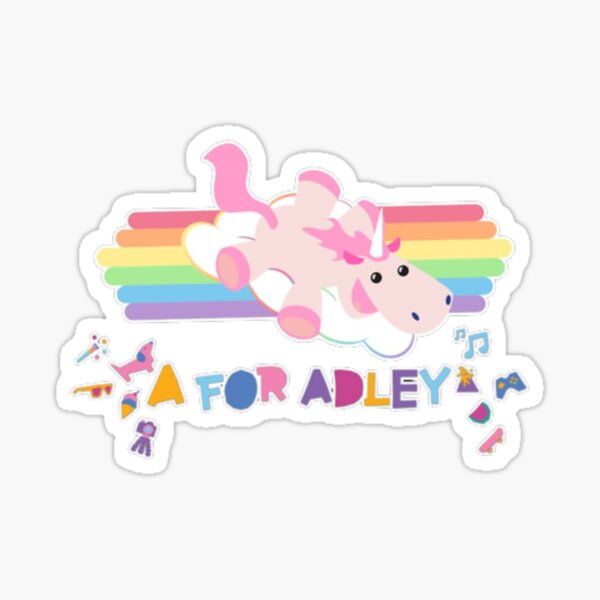 "A For Adley Cartoon" Sticker for Sale by josephaha | Redbubble