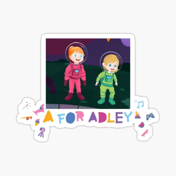 "A For Adley Cartoon Merch" Sticker for Sale by josephaha | Redbubble