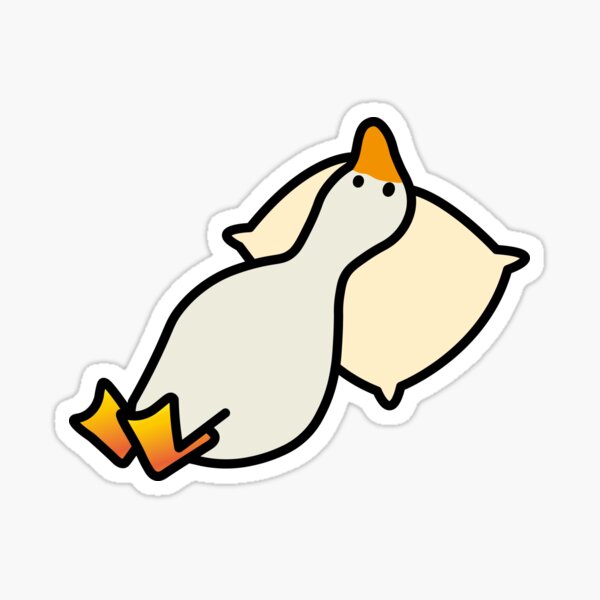"Duck sleeping, tired duck resting, funny duck" Sticker for Sale by ...