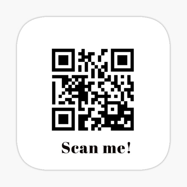 "Barcode animation scan me" Sticker for Sale by Trilala | Redbubble