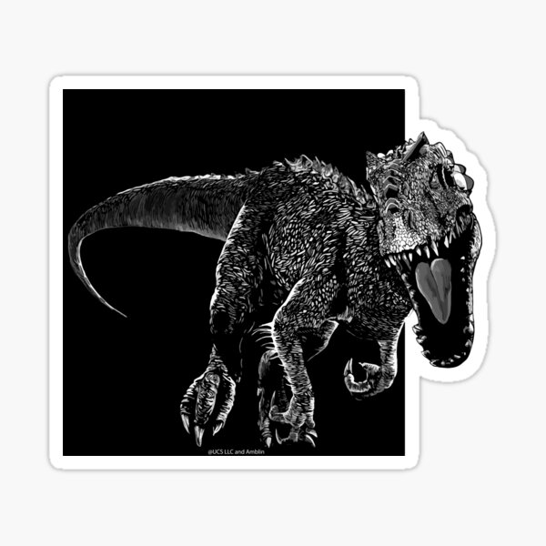 "Jurassic world fan art, indominus rex" Sticker for Sale by marghe41 ...