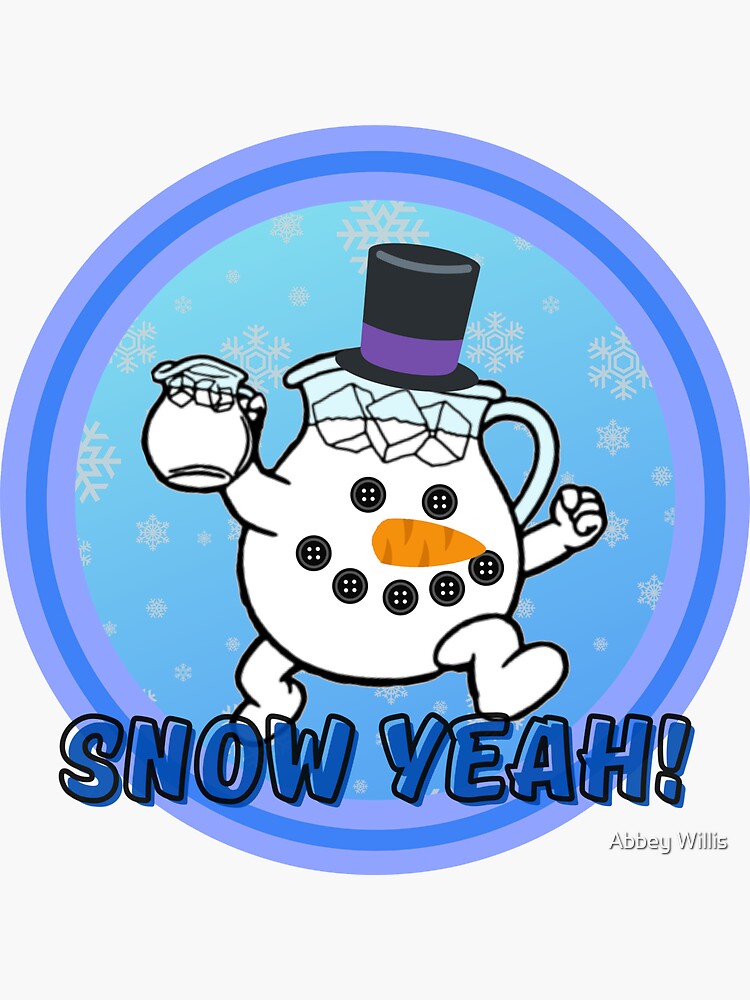 "Kool-Aid SnowMan Snow Yeah! Design" Sticker for Sale by abbeydw ...