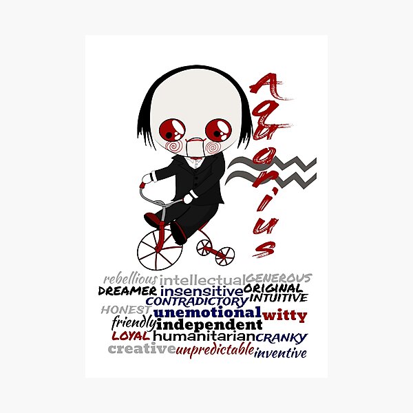 "Aquarius Zodiac Horror Monster- funny, cute, january, february, sign ...