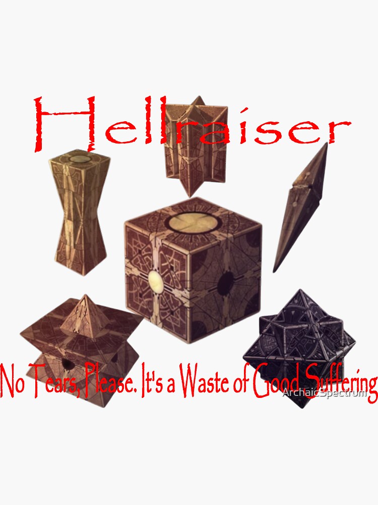 "Hellraiser Puzzle Box configurations" Sticker for Sale by ...