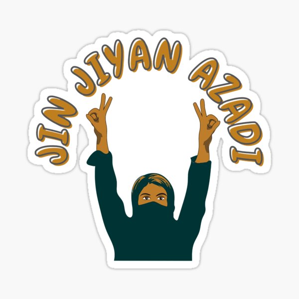 "jin jiyan azadi " Sticker for Sale by Ponozkaccis | Redbubble