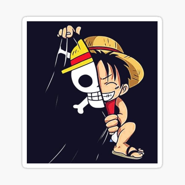 "Luffy" Sticker for Sale by Saad221 | Redbubble
